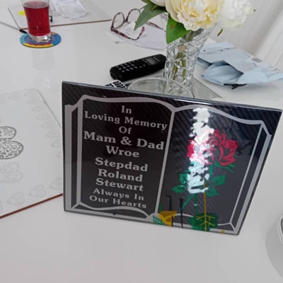 Large Heart Temporary Gravestone Marker Memorial Plaque, Personalised ...