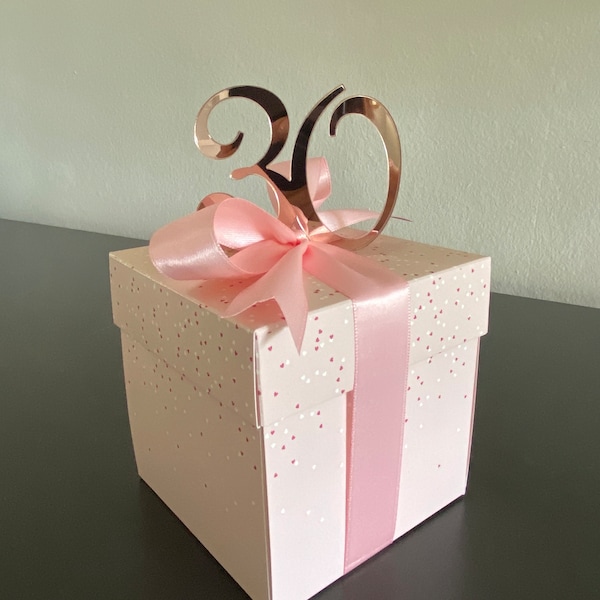 Birthday Gift, Explosion Box Pink, Gift for Girlfriend, Wedding Gift ...