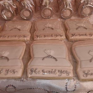 She Said Yes Engagement Cookies - Etsy