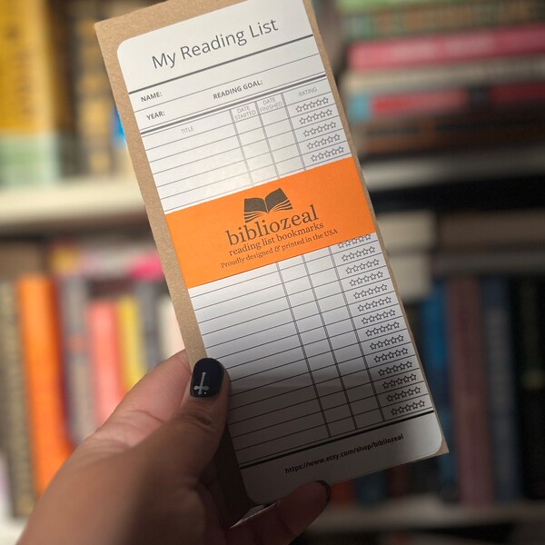 Reading List Bookmark Reading Goal Bookmark Customized Bookmark Fill in ...