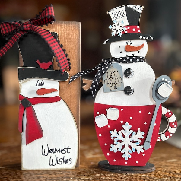 Snowman Wood Cut Out/diy Kit #066 - Etsy