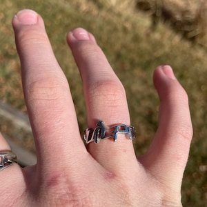 Lil Peep Ring Stainless Steel Wraparound Ring Available in US Sizes 6 ...