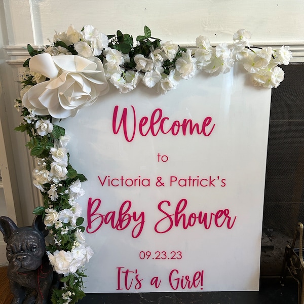Baby Shower Decal for Mirror or Sign Baby Shower Plexiglass Sign Vinyl ...