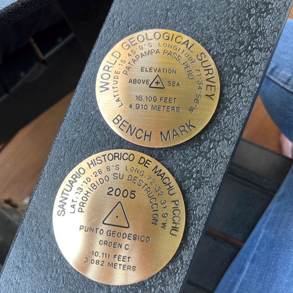 Brass Engraved Benchmark - Etsy