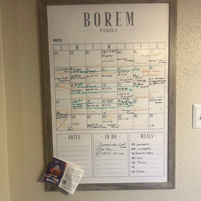 Personalized Calendar , Family Calendar , 24x36 Calendar , Kitchen ...