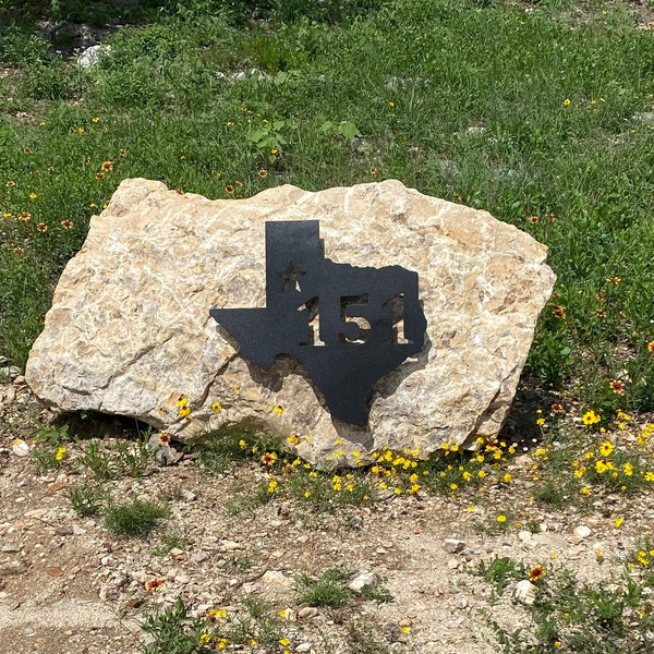 Custom Texas Address/ Name Sign - Etsy