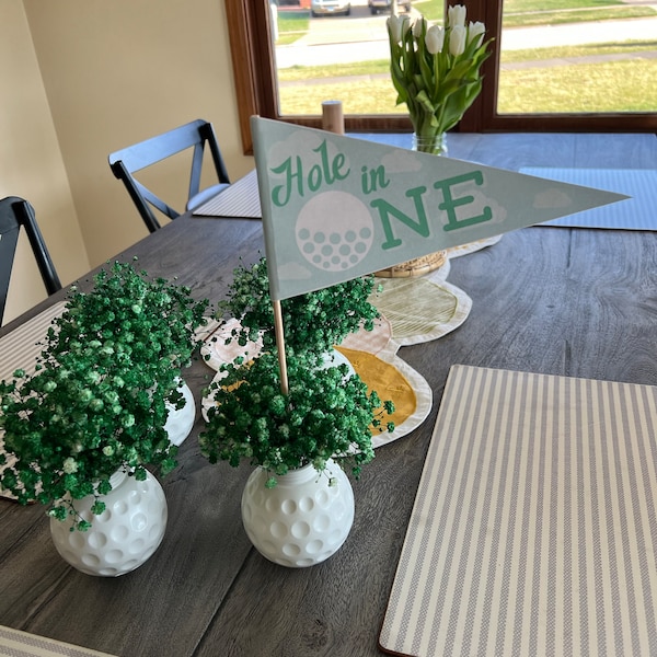 Golf Centerpiece Flags 1-10, Wedding Printables, Golf Printable ...