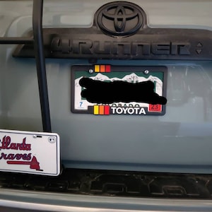 Vintage-toyota-retro-style-license-plate-frame-trd-offroad-tac - Etsy