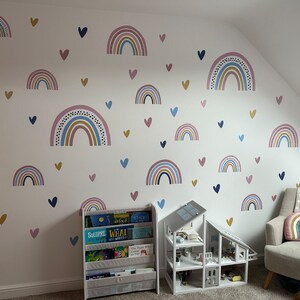 Extra Large Pink Rainbow Wall Sticker Decal Children's Nursery Wall Art ...