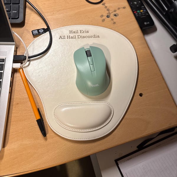 PU Leather Oval Mouse Pad With Wrist Rest | Personalized Graduate ...