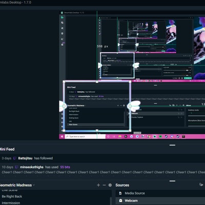 Rainbow Angel Wing Webcam Border for Twitch Animated Camera Frame ...
