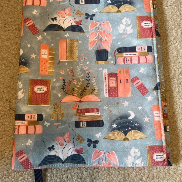 Adjustable Book Cover - Fabric Book Cover - Adjustable Book Jacket ...