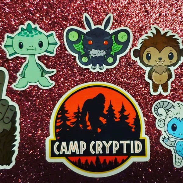 Cute Chibi Cryptid Stickers - Cut Stickers Vinyl Weatherproof Outdoors ...