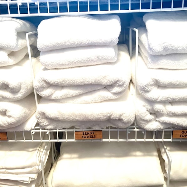 Custom Wood Linen Closet Tags Labels for Laundry Organization Clean ...