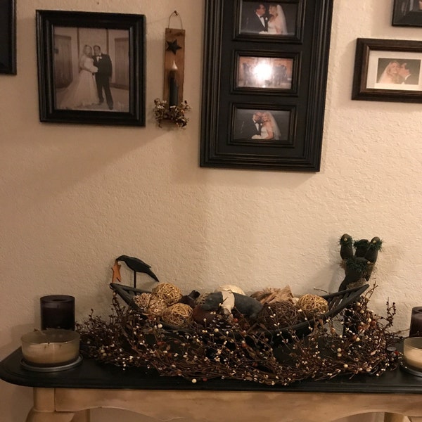 Primitive Garland, Rustic Garland, Berry Garland, Hodge-podge Mixed ...