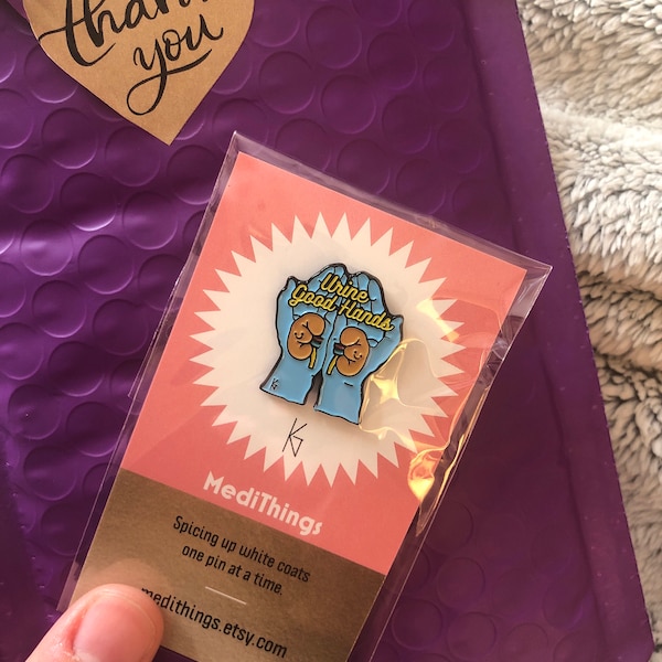 Urine Good Hands Kidney Transplant Pin- Urology/ Kidney Failure ...