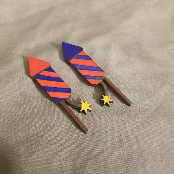 Firecracker 001 Wooden Shape Cutout for Crafting, Home & Room Décor ...