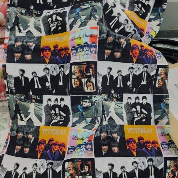 Beatles Fabric 100% Cotton Fabric by the Yard Music Group Album Covers ...