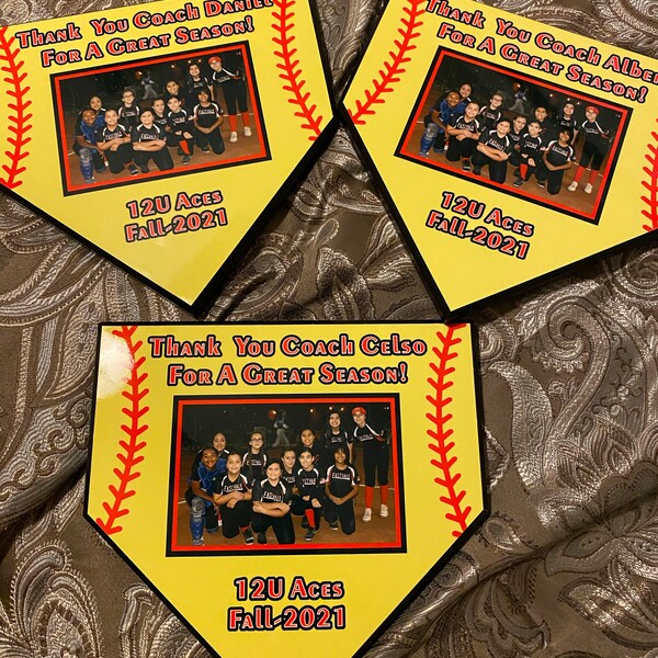 Team Home Plate Plaque - Etsy