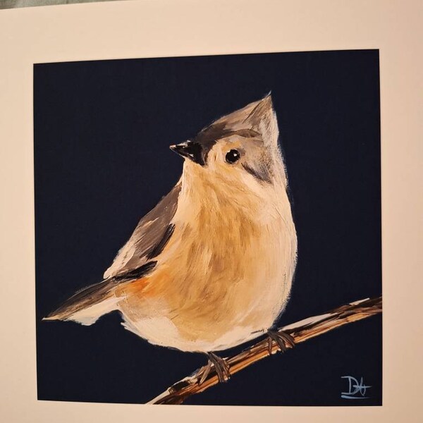 Tufted Titmouse Bird Art Print - Etsy