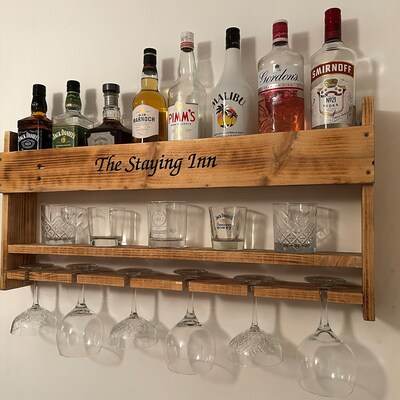 Personalised Gin Shelf / Bar - Etsy UK