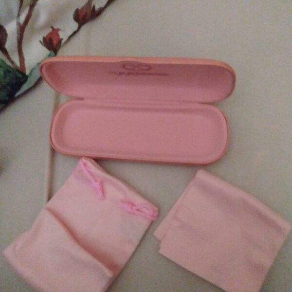 Slim Hard Eyeglass Case: Navy Blue Vegan Leather With Pouch & Cloth - Etsy