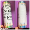 20 Oz Skinny Tumbler Rainbow Pencils Teacher Tumbler Crayons Teacher ...