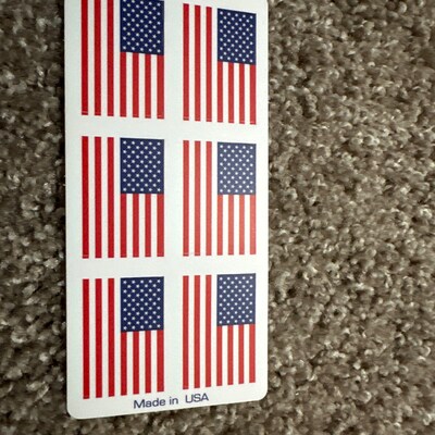 6 Mini American Flag Stickers USA Vinyl Die Cut License Plate Car ...