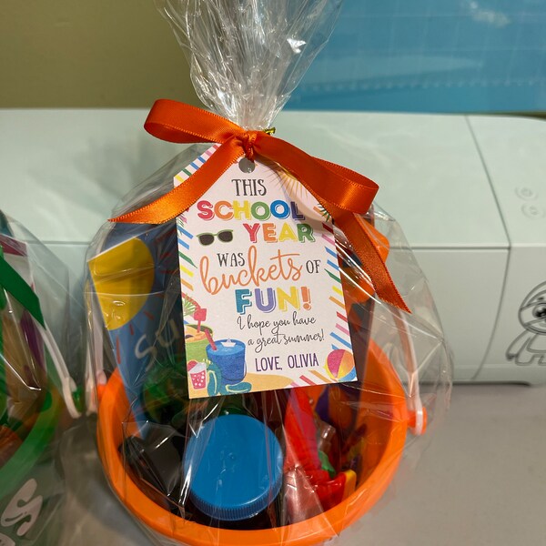 Buckets of Fun Gift Tags, End of Year Gift Tags for Class, Last Day of ...