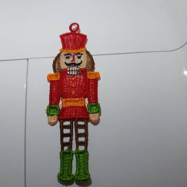 FSL Golden Christmas Nutcracker - Free Standing Lace Machine Embroidery ...