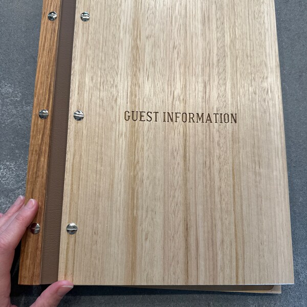 Hotel Compendium, Motel Folder, Airbnb Compendium, Menu Folder, Custom ...