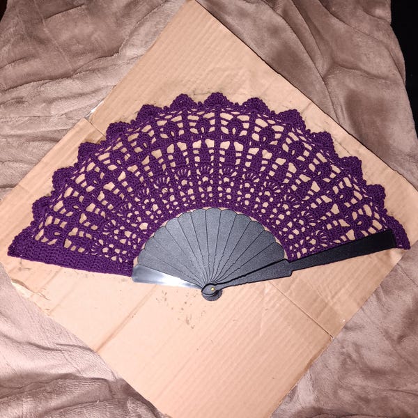 Crown of Petals Crochet Hand Fan Kit - Crochet Kit - Hand Fan - Crochet ...