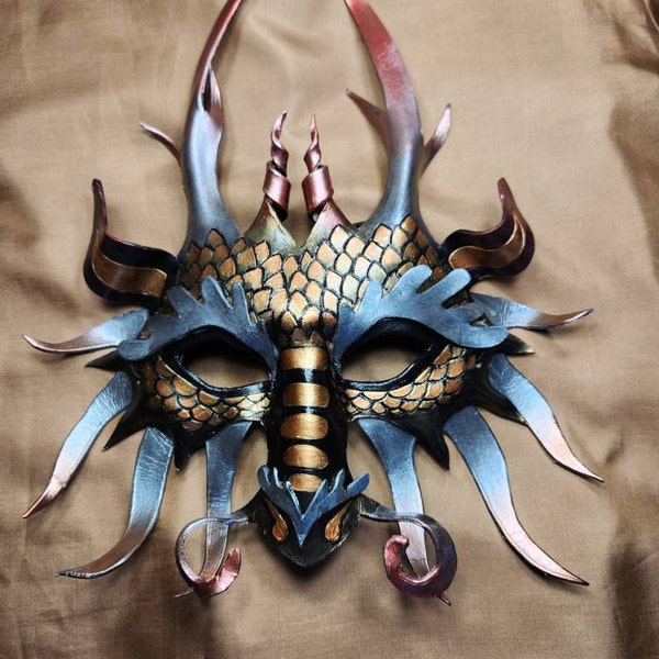 Custom Dragon Leather Masquerade Mask - Etsy