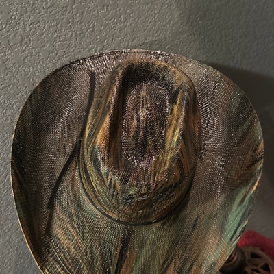 Snakeskin Straw Cowboy Hat for Men and Women Hand-painted Perfect for ...