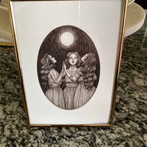 Coven - Fine Art Print - Witch Coven - Gothic - Victorian - Full Moon ...