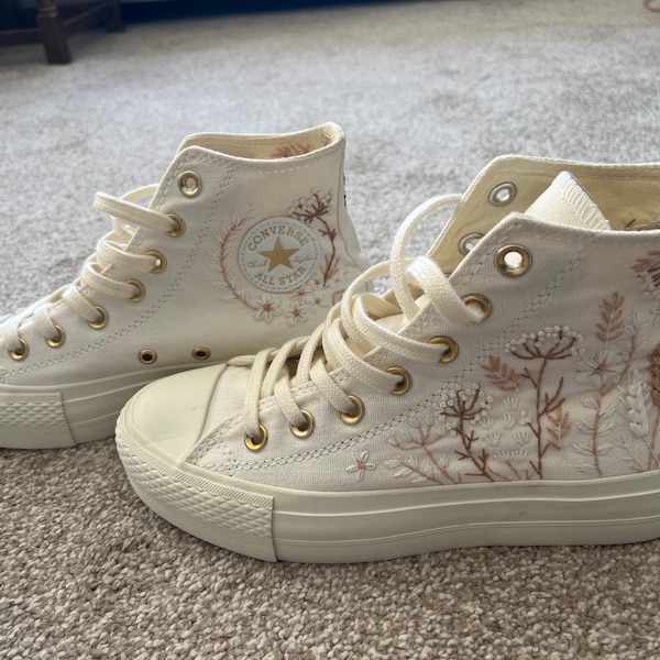 Custom Converse Chuck Taylor Daisy Embroidered Converse Shoes, Garden ...