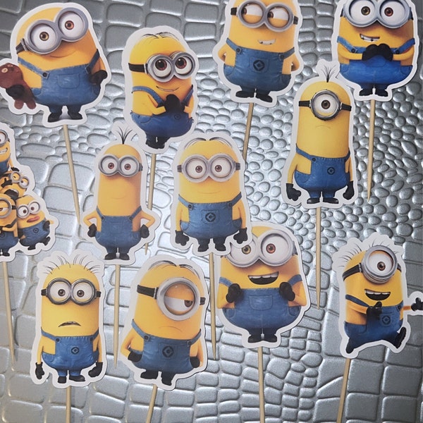 Minions Cupcake Toppers, Despicable Me Cake Toppers - Etsy