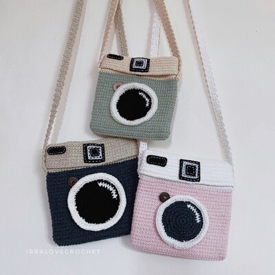 Pdf Pattern Camera Crochet Bag, Lomo Camera Bag, Bag Pattern, Crochet ...
