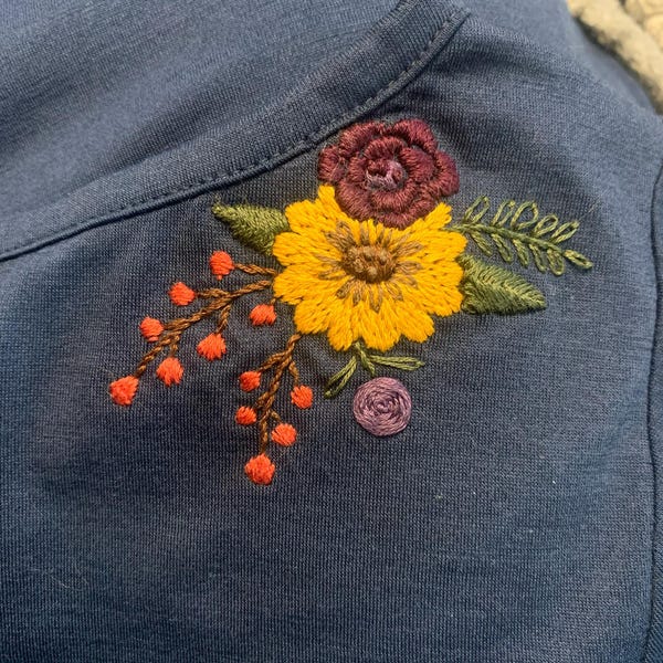 Stick and Stitch Embroidery Design, Hand Embroidery Flower Pattern ...