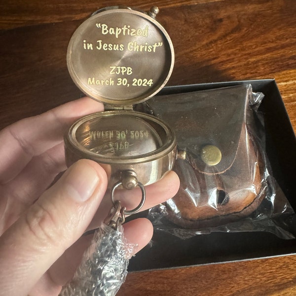 Baptism Gift, Engraved Compass, Baptism Gift Girl, Baptism Gift Boy ...