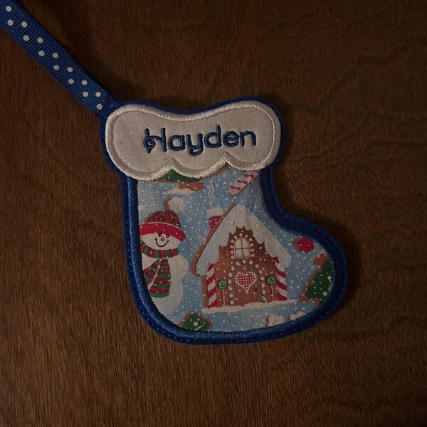 Personalized Christmas Stocking Ornament, Stocking Ornament Gift Holder ...