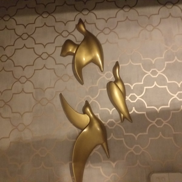 Flock of Flying Birds Wall Sculpture - Wall Art - Fly Birds -wall ...