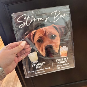 Dog Signature Drink Sign Dog Bar Acrylic Sign Open Bar - Etsy