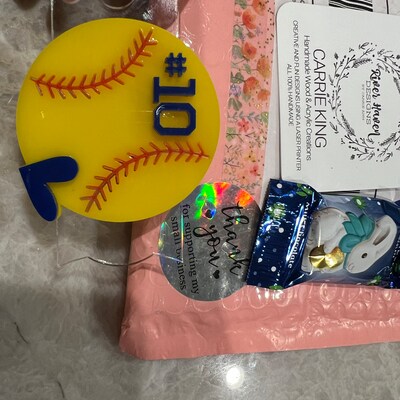 Softball Name Plate Topper, Stanley 40oz Name Toppers, Personalized ...