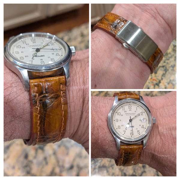 Custom Leather Watch Band, Leather Watch Strap, Genuine Leather Strap ...