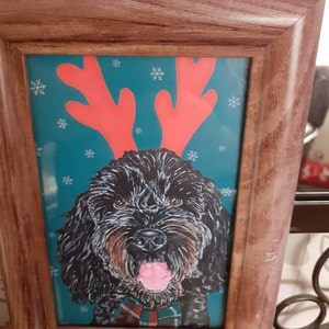 Red/golden Cockapoo Christmas Card - Etsy