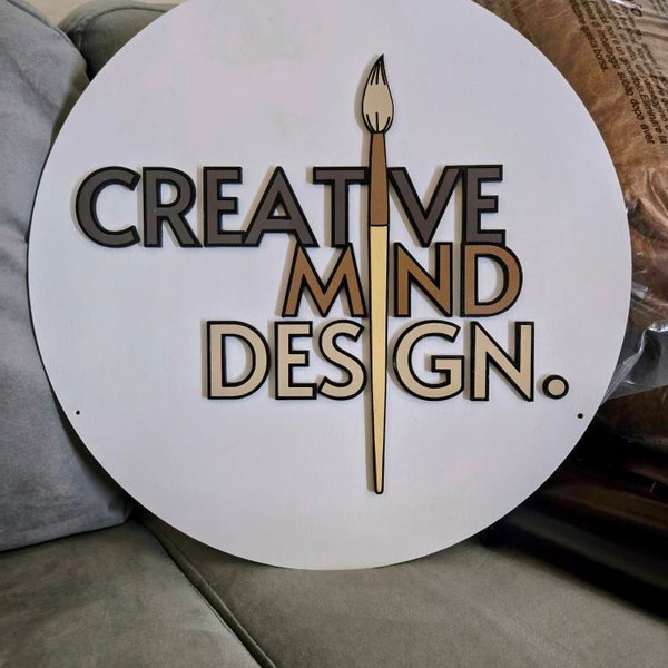 Custom Round Sign, Circle Logo Sign, Custom Logo Sign, Custom Wood Logo ...