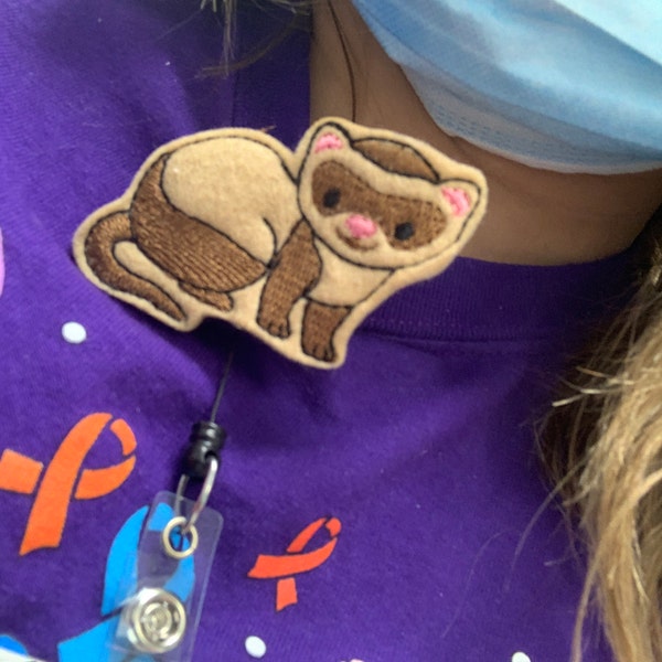 Ferret Badge Reel, Ferret Gifts, Ferret Accessories, Veterinarian Gift ...