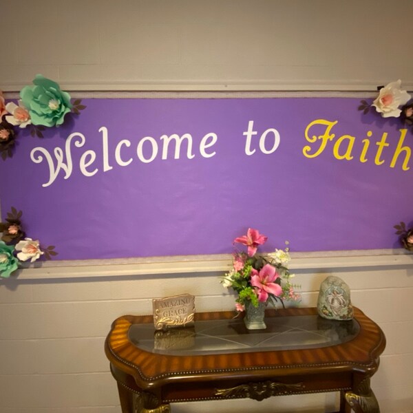 Welcome to Our Church Bulletin Board Set for Church Sanctuary, Sunday ...