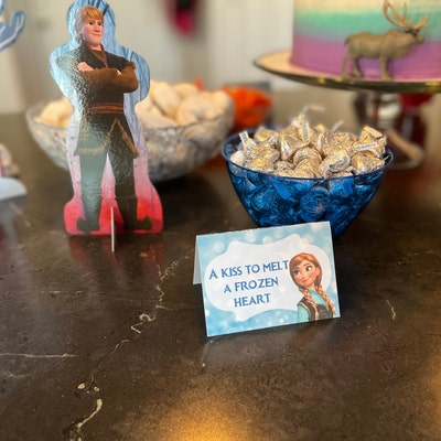 Frozen Party Food Label, Frozen Party Food Tents, Frozen Place Cards ...